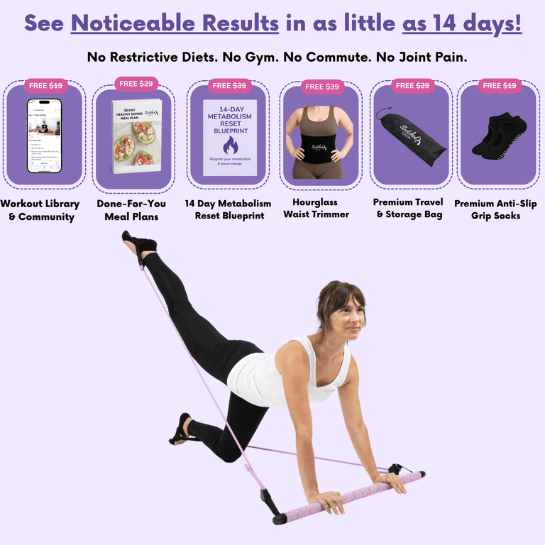 Official Portable Multi-Functional Pilates Bar Stretched Fusion